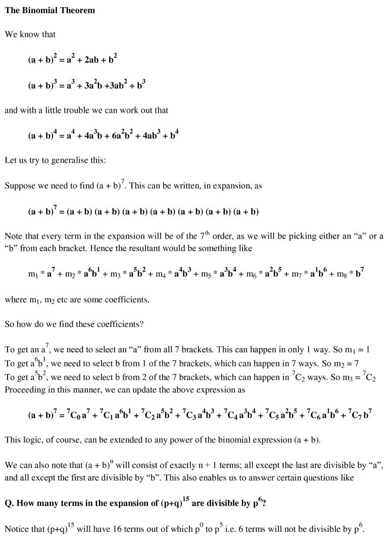 Binomial Theorem – CAT-holics
