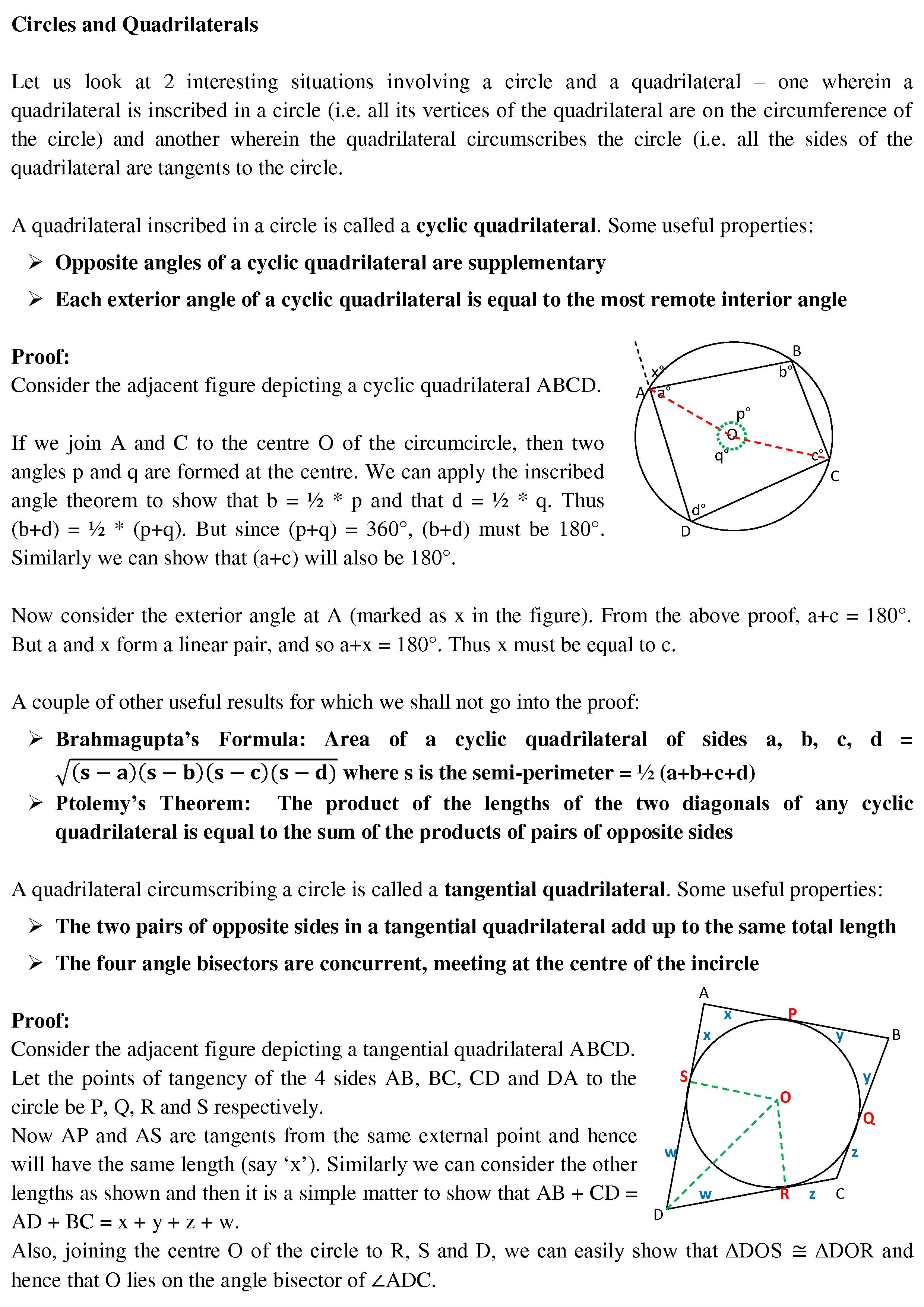 Circles and Quadrilaterals – CAT-holics