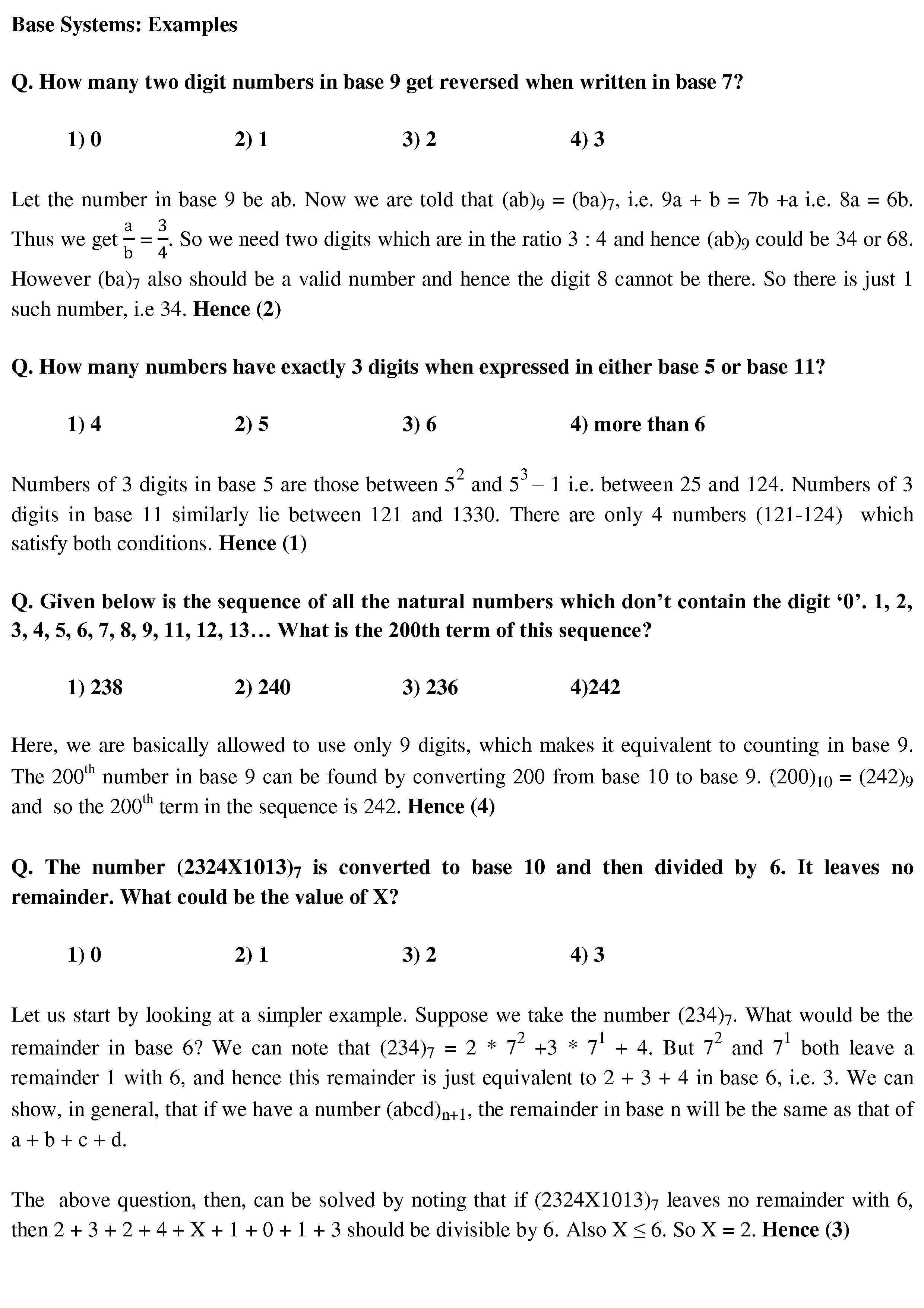 Base Systems – Examples – CAT-holics