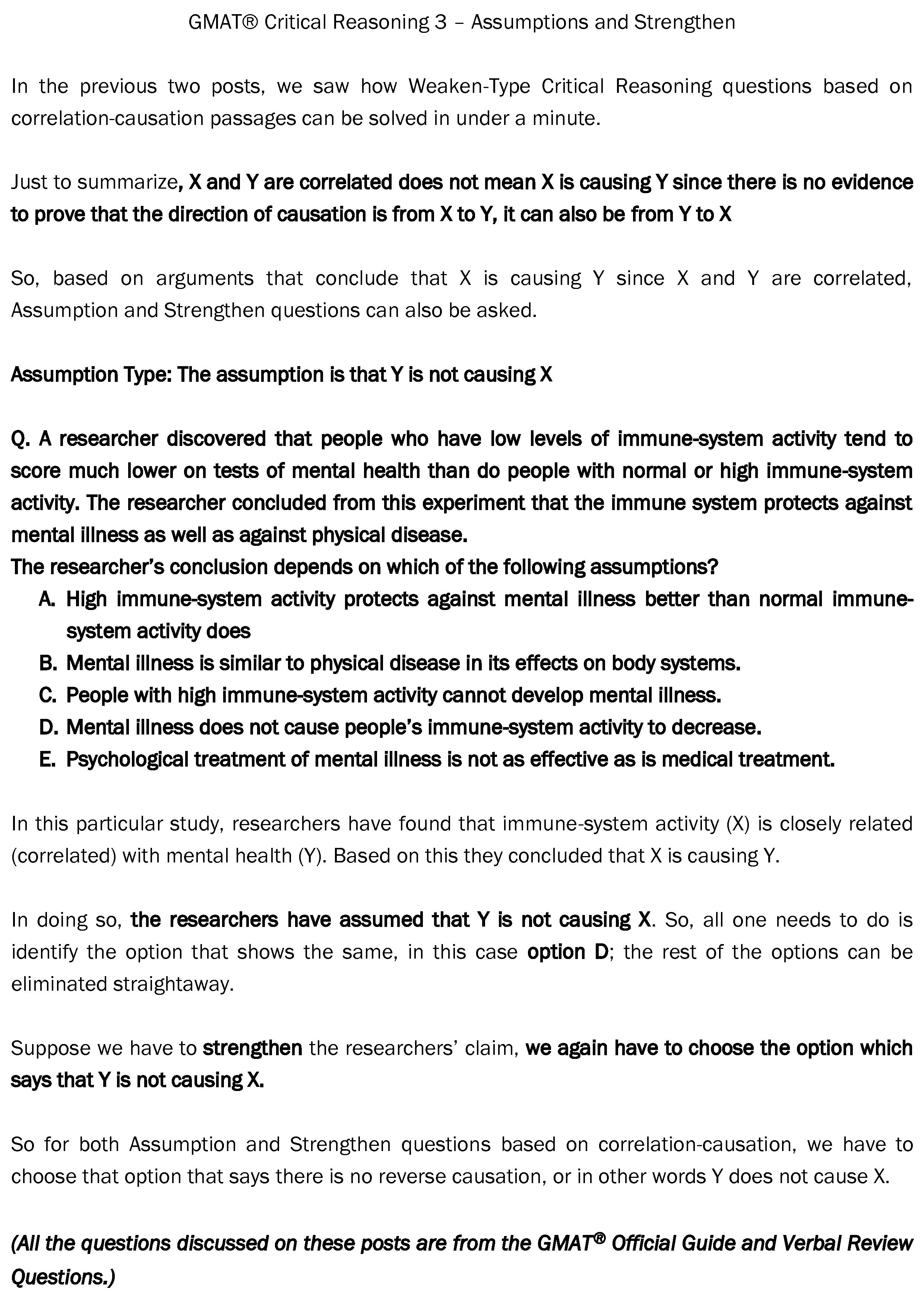 Critical Reasoning 3 – CAT-holics