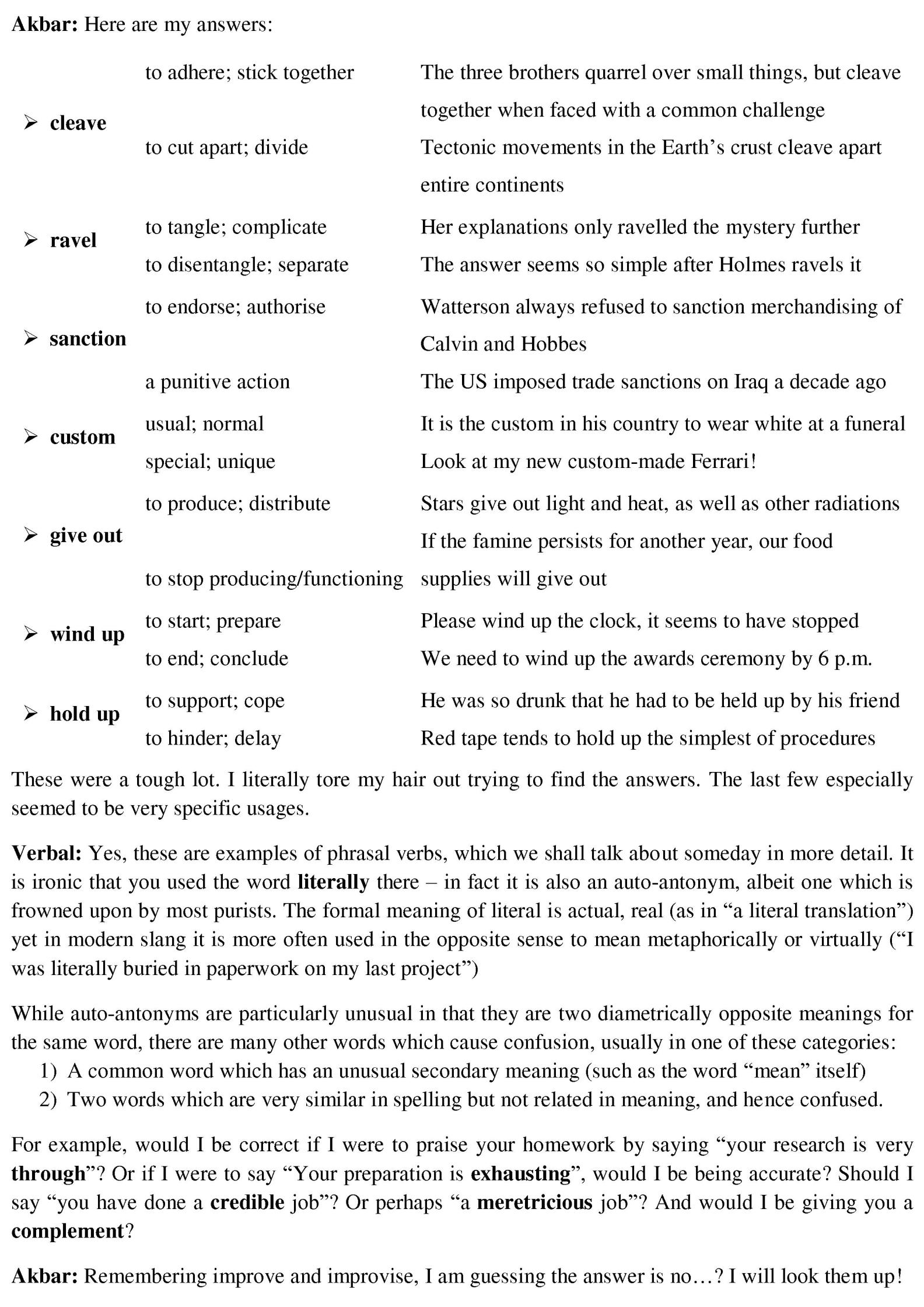Auto-Antonyms – 3 – CAT-holics