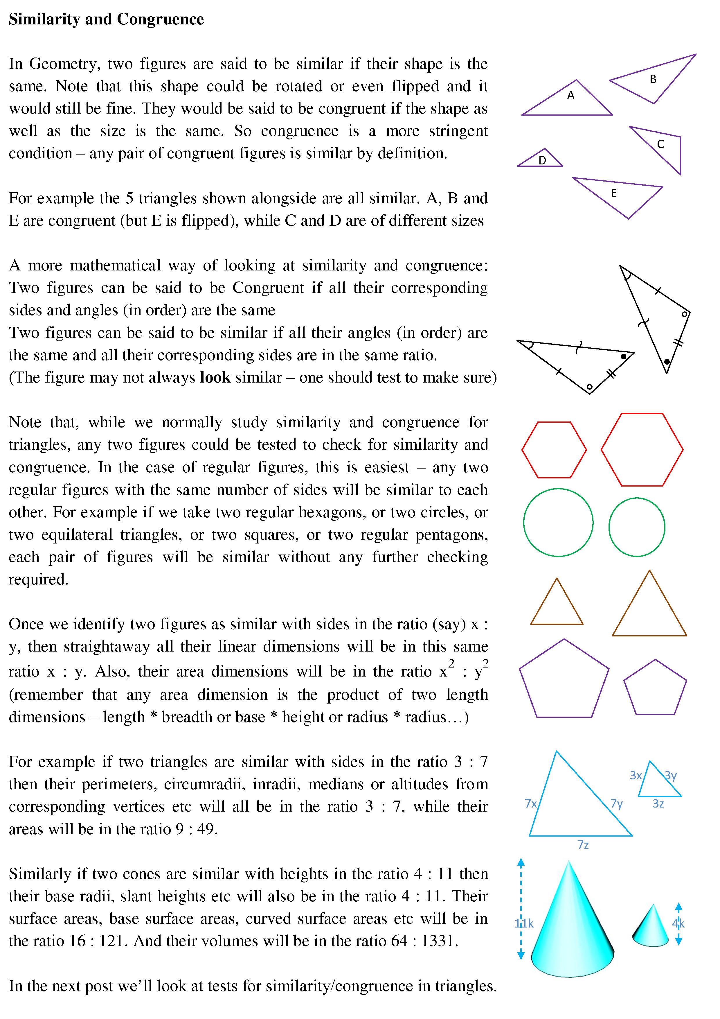 Similarity and Congruence – CAT-holics