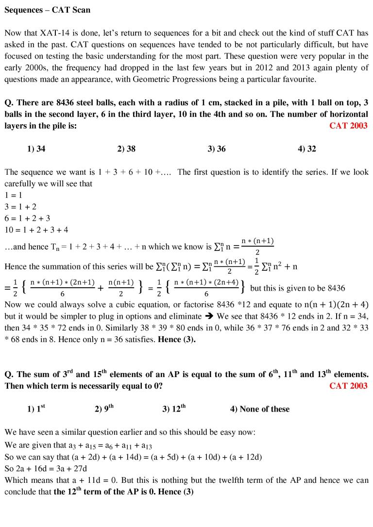 Sequences – CAT-holics