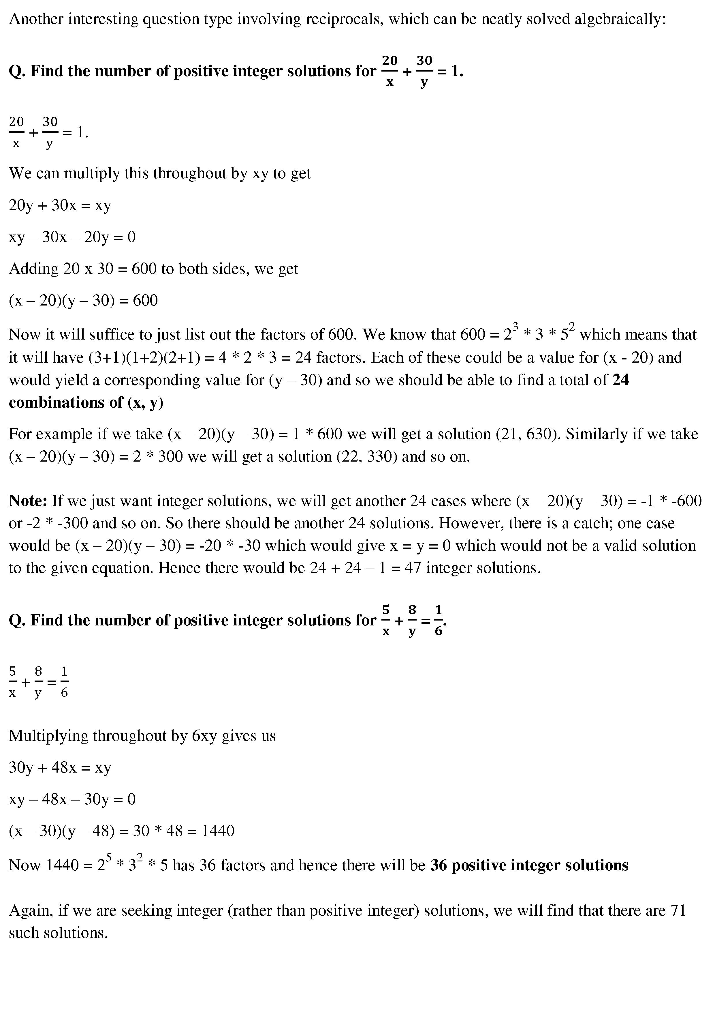 Algebra – 5 – CAT-holics