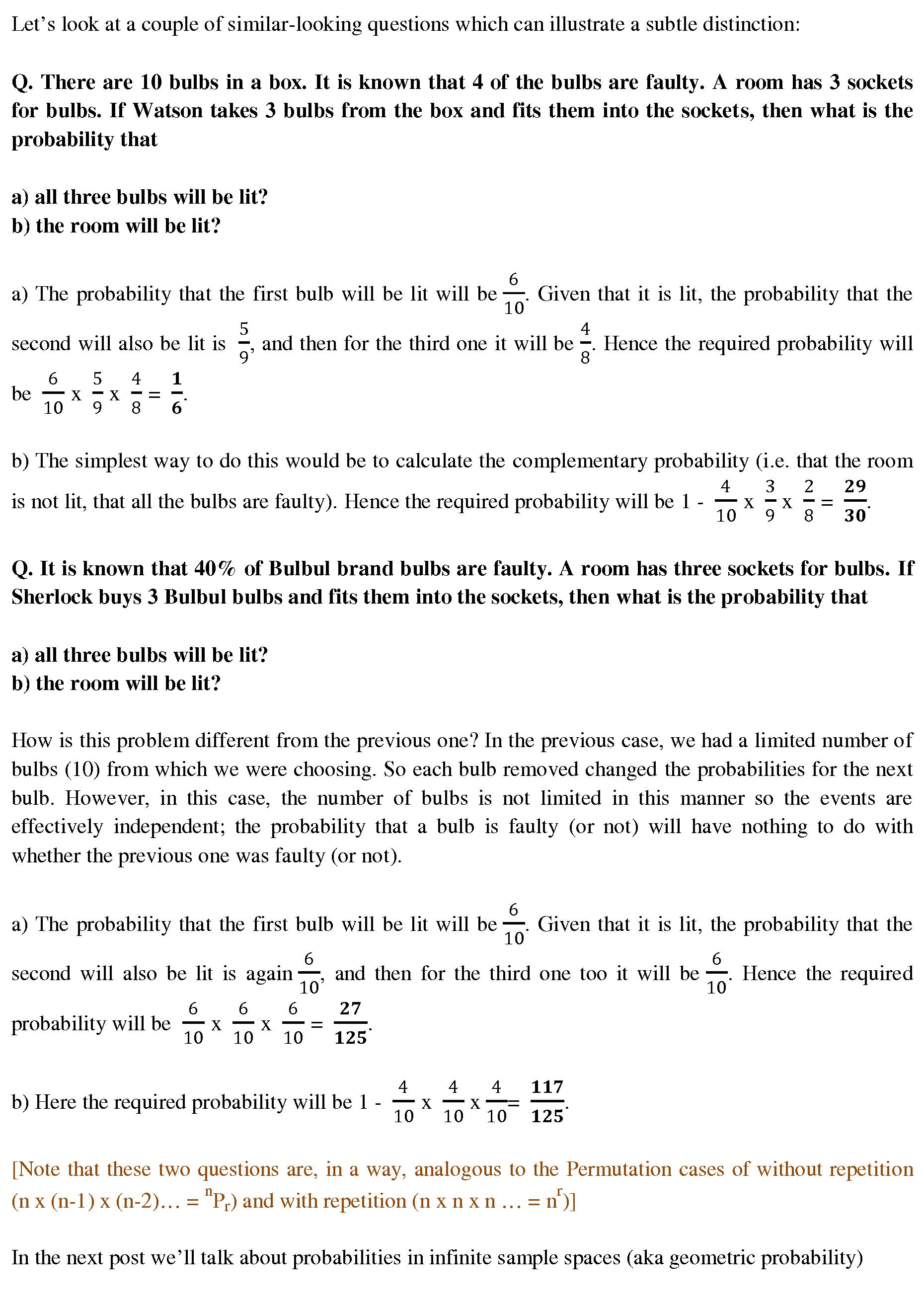 Probability – 12 – CAT-holics