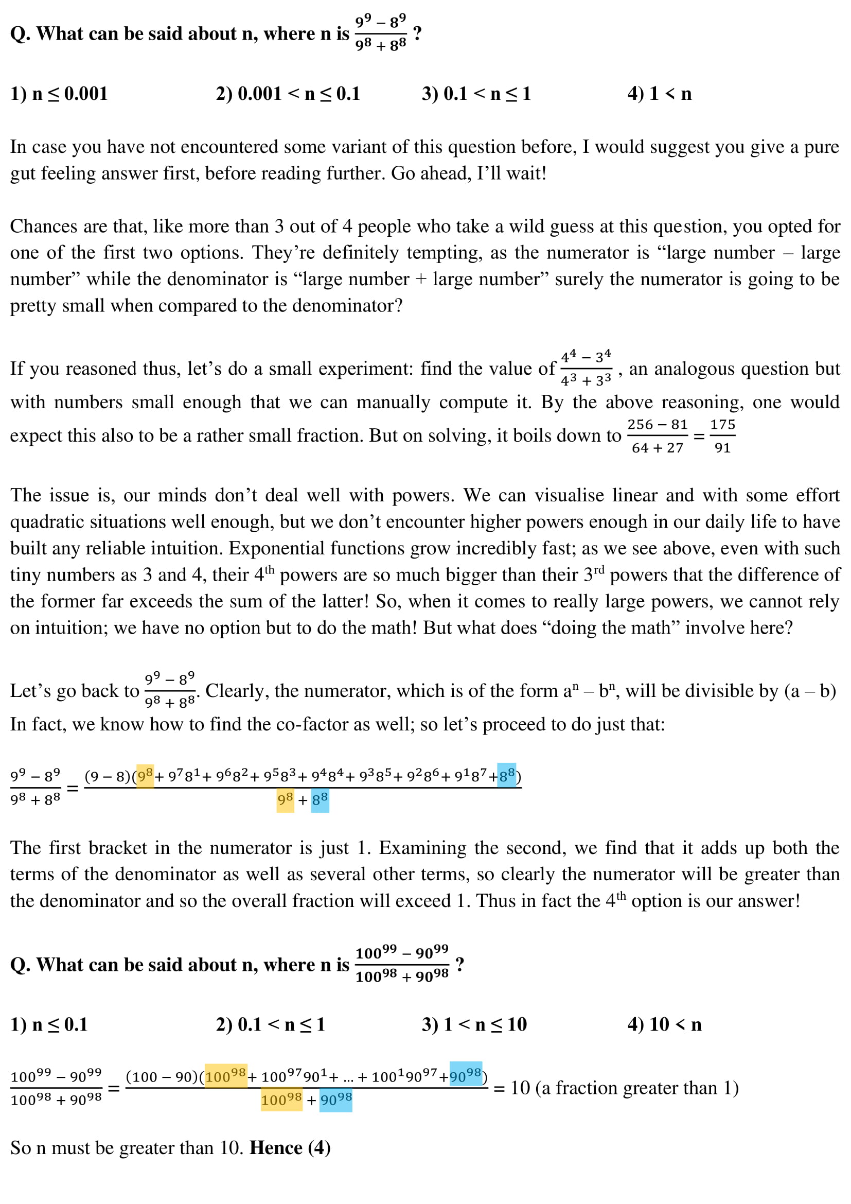 Algebra – 20 – CAT-holics