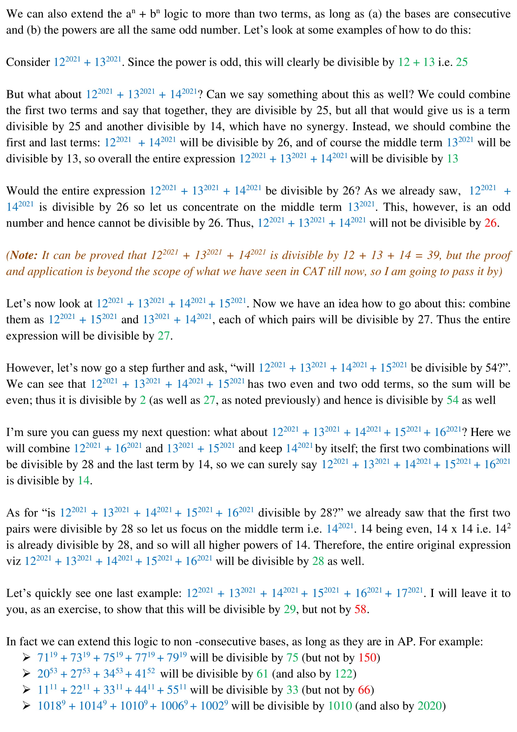 Algebra – 21 – CAT-holics