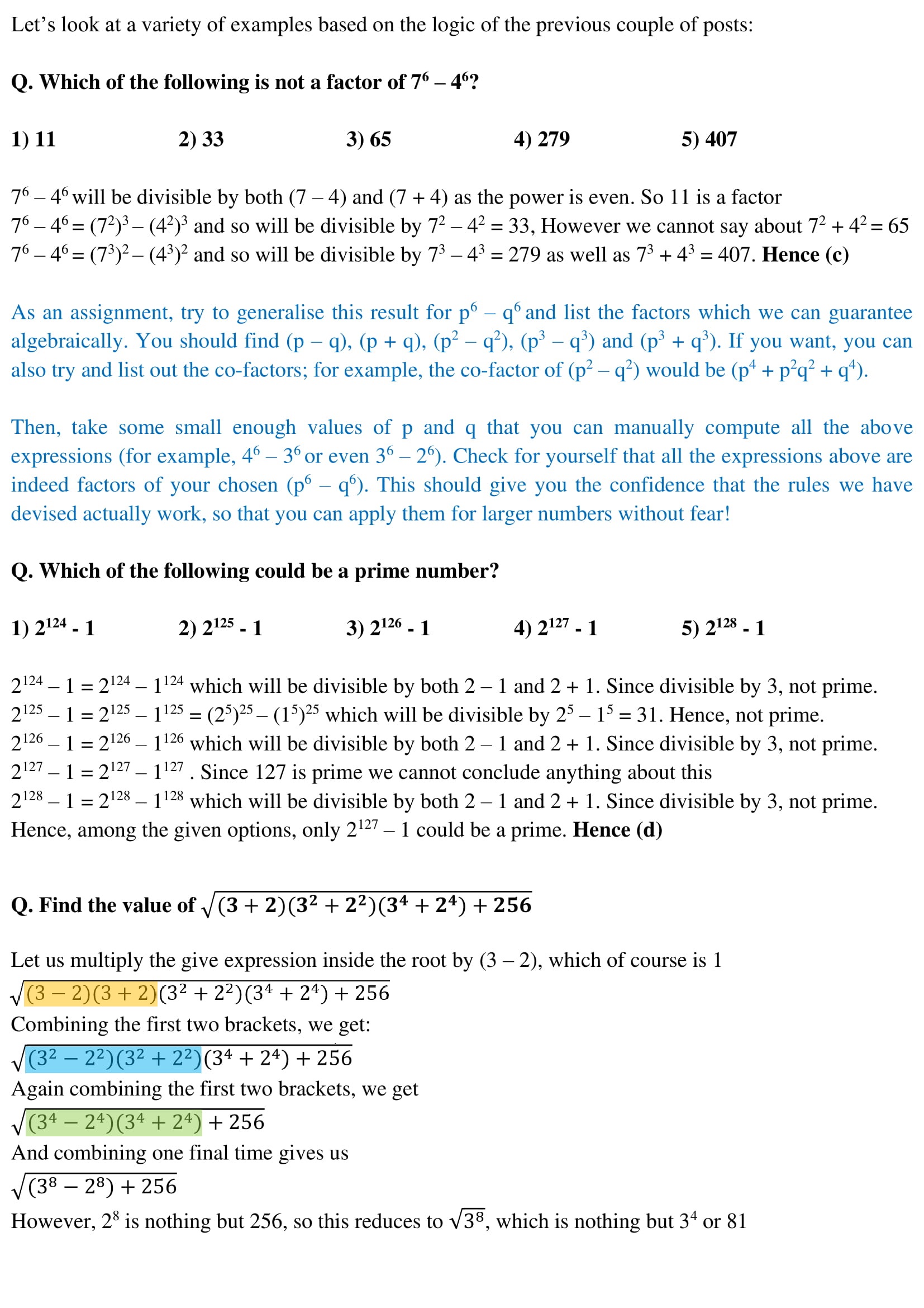 Algebra – 19 – CAT-holics