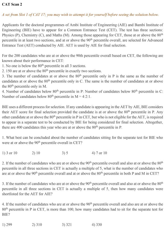 Set Theory – CAT Scan 2 – CAT-holics