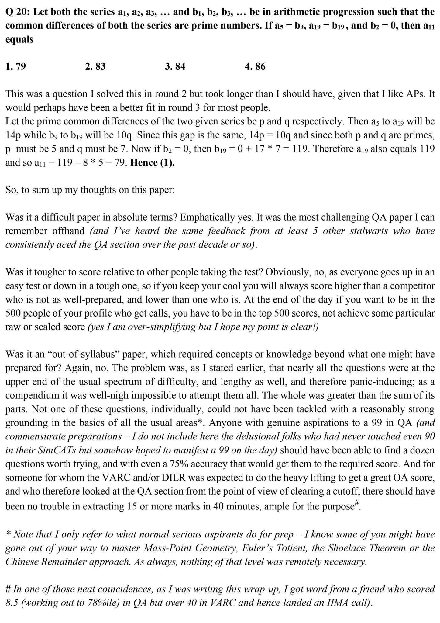 CAT-holics – mathematics and vocabulary for the CAT